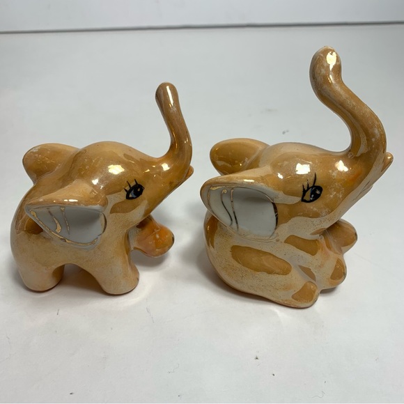 Source Unknown | Accents | Lusterware Elephants Vintage Hand Painted ...